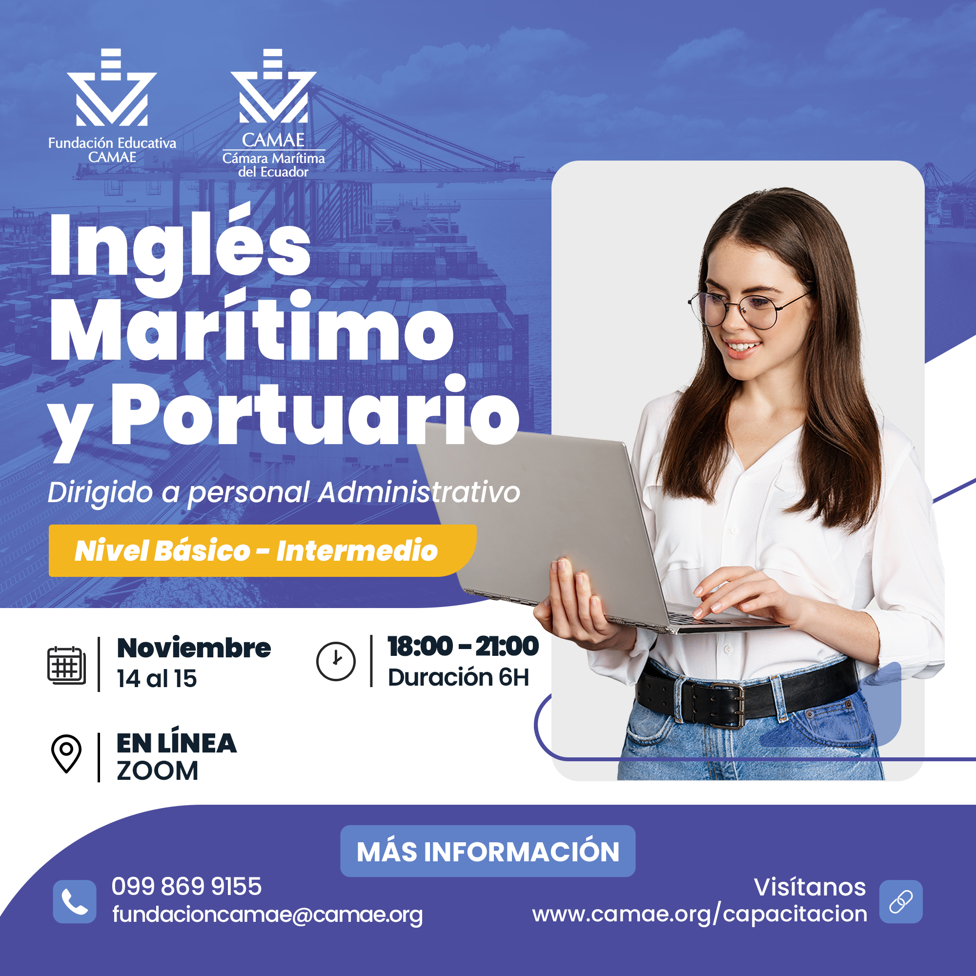 Inglés Marítimo y Portuario nivel básico- intermedio - Capacitaciones - Camae