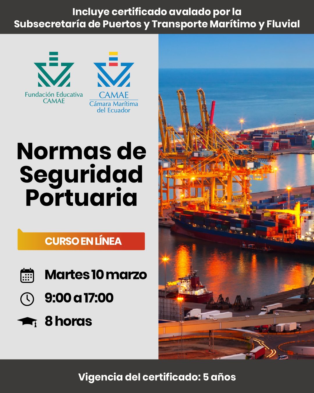 Normas de Seguridad Portuaria - En línea - Capacitaciones - Cámara ...